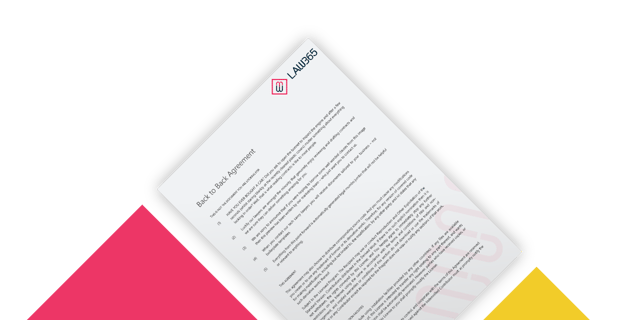 Back to Back Agreement | Law 365 Contract and Policies